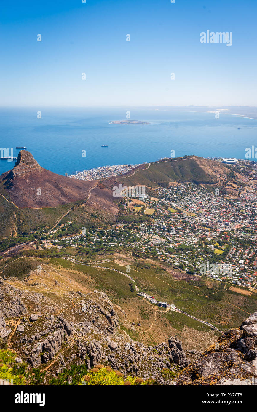 The view from Table Mountain, Cape Town, South Africa Stock Photo - Alamy