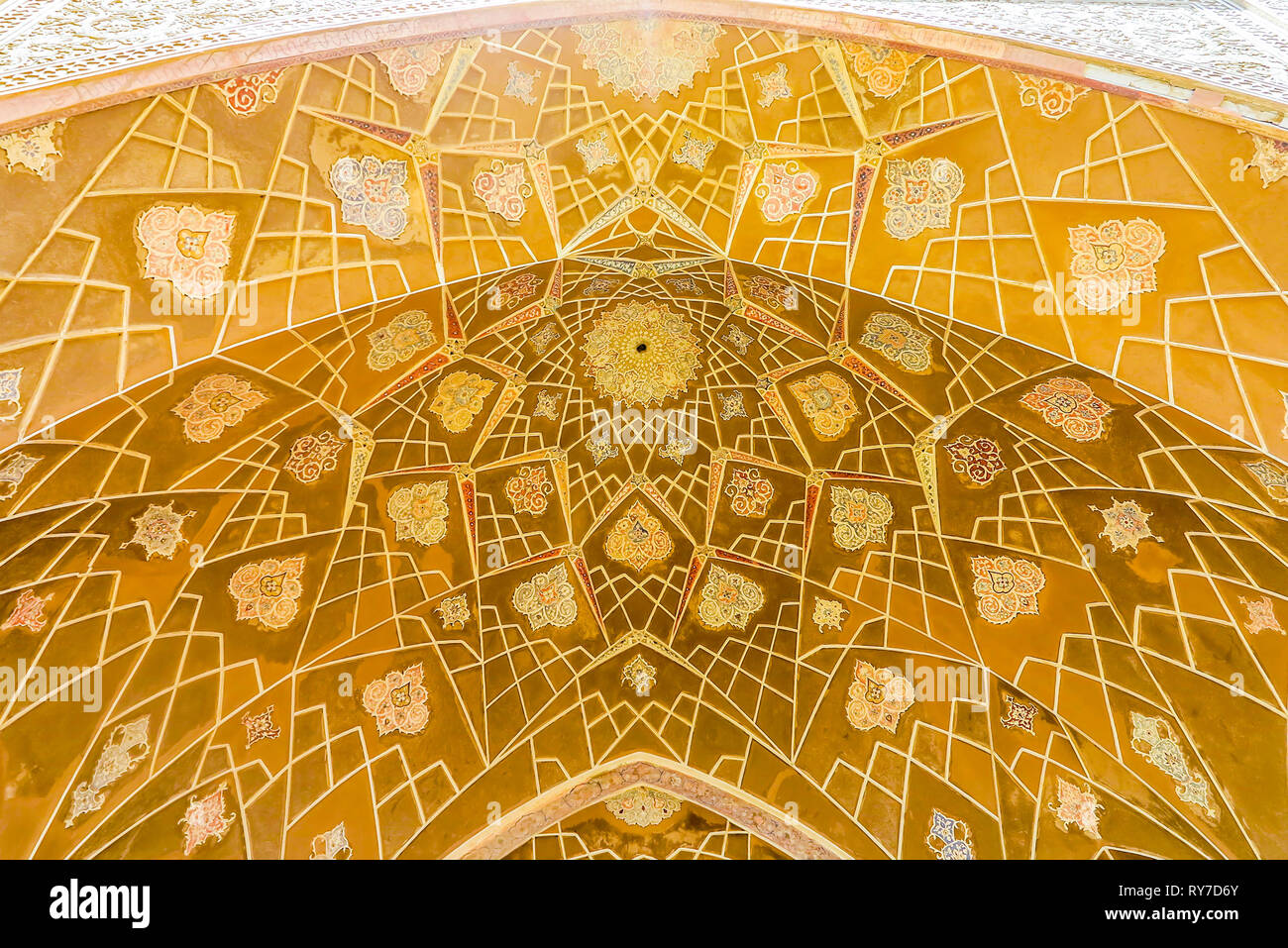 Kashan Boroujerd Historical House Courtyard Portal Ceiling Stock Photo ...