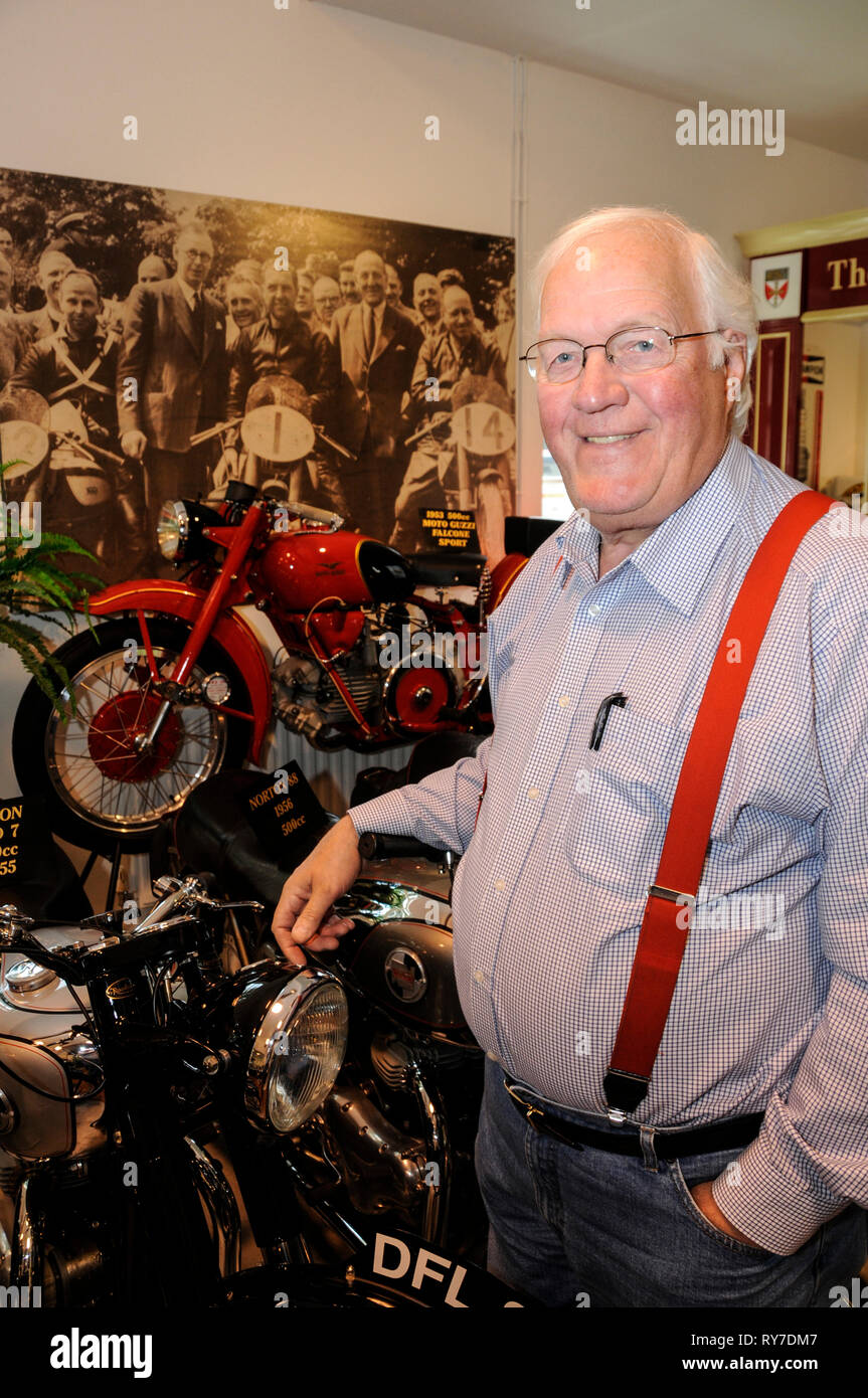 Motorcyclist enthusiast and collector, Tony East, a retired businessman ...