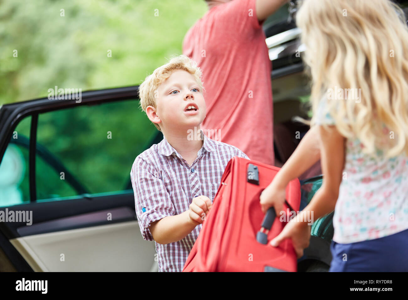 Family holiday car argue hi-res stock photography and images - Alamy