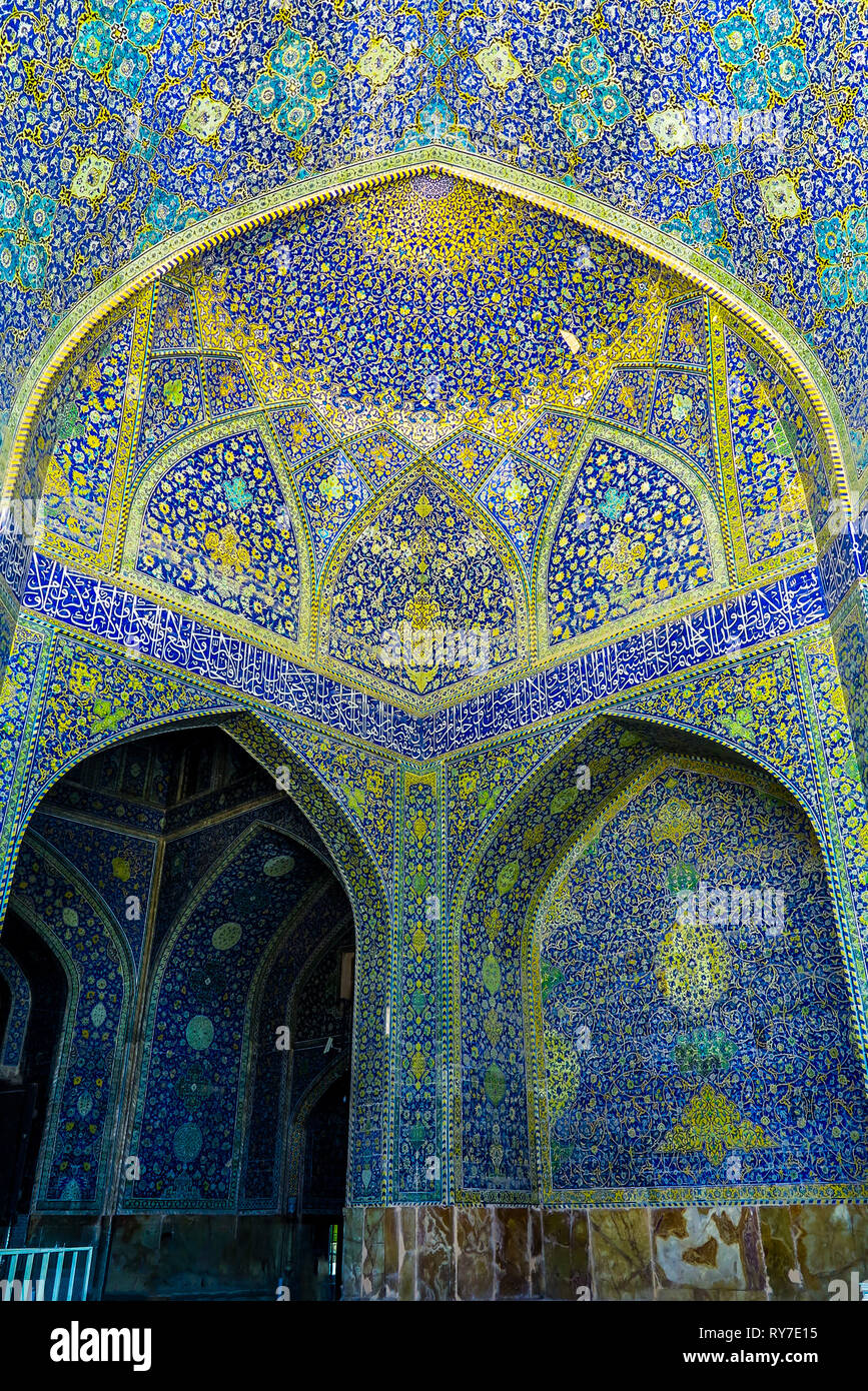 Isfahan Masjed-e Jadid-e Abbasi Shah Great Royal Mosque Ceiling with ...