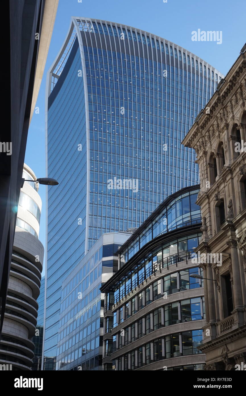 Walkie Talkie building on 20 Fenchurch Street in the City of London ...