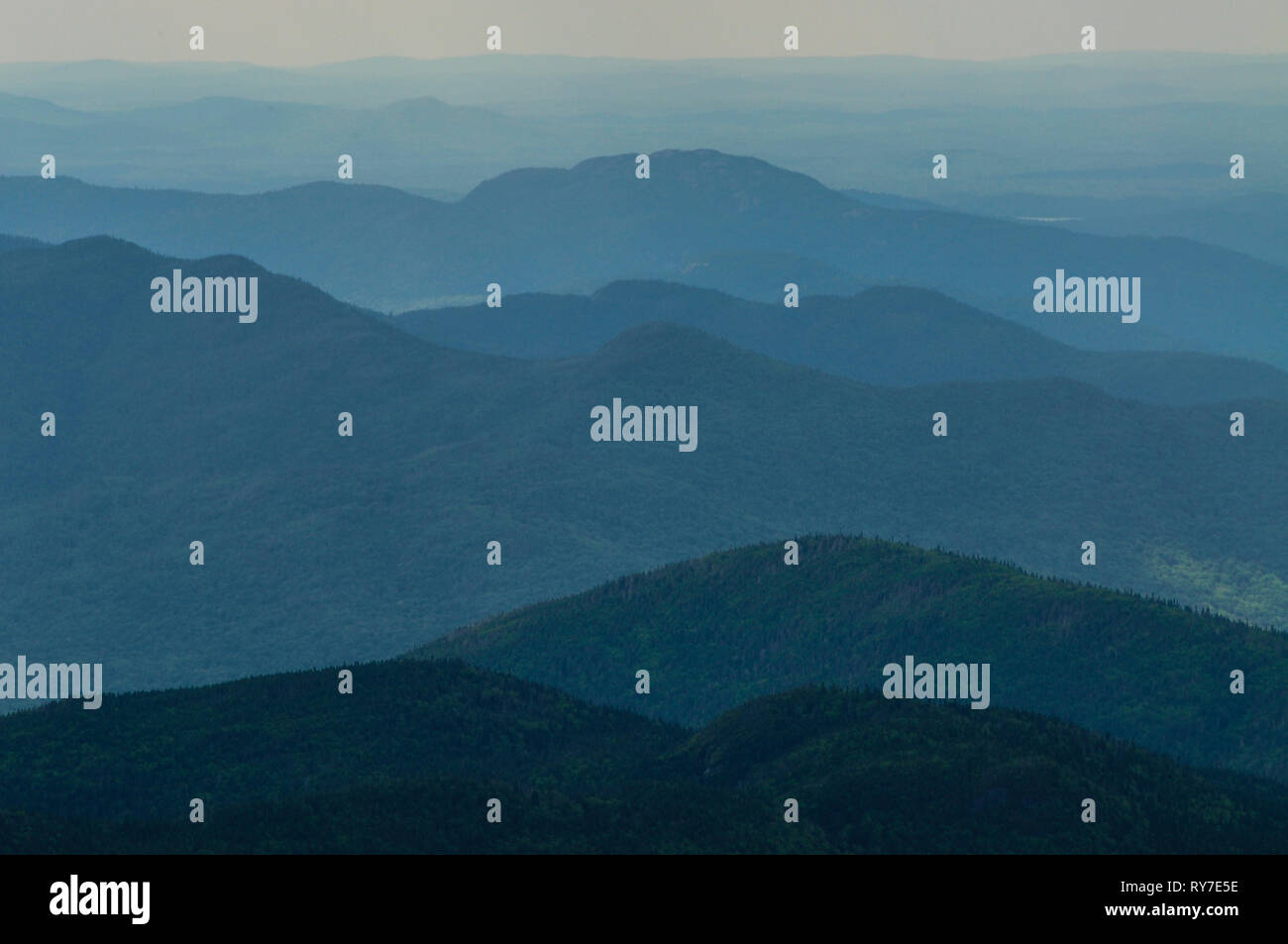 Layered mountains in the High Peaks Region of the Adirondack Mountains ...