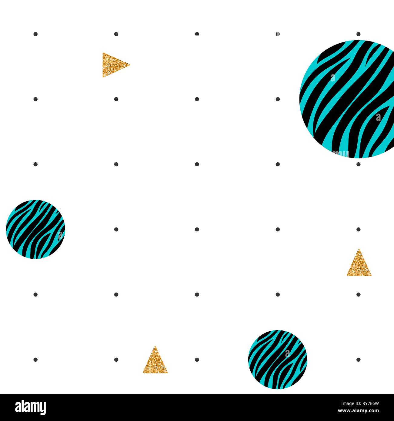 Blue golden dotted triangles hi-res stock photography and images - Alamy