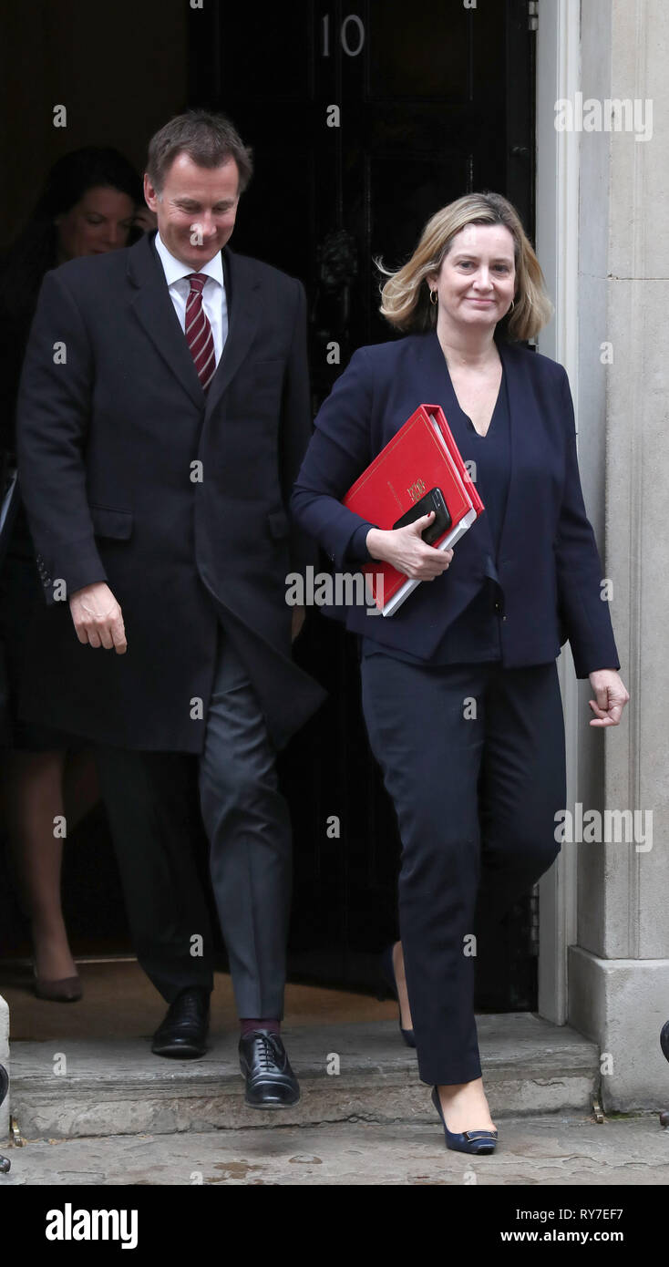 Foreign Secretary Jeremy Hunt and Work and Pensions Secretary Amber ...