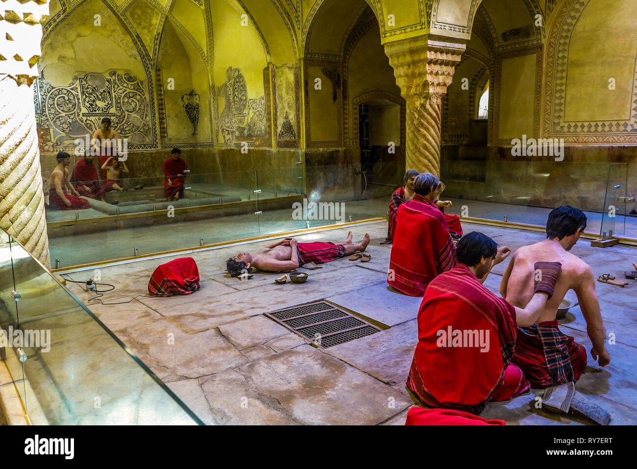 Shiraz Vakil Bath House with Puppets Dressed in Traditional Medieval ...