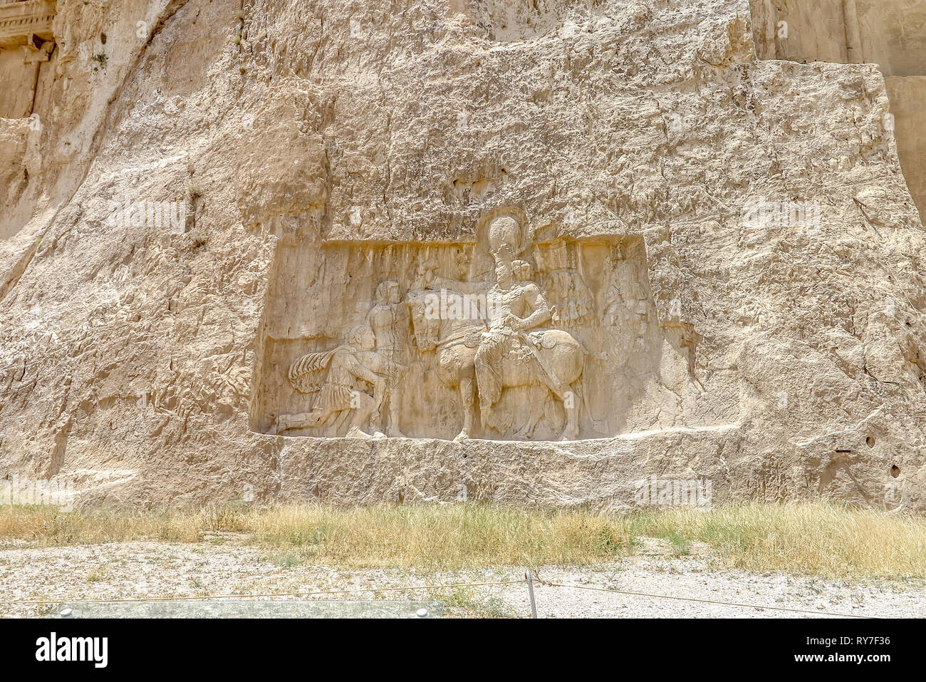 Persepolis Naqsh-e Rustam Victory Shapur I Rock Carving Relief Stock ...