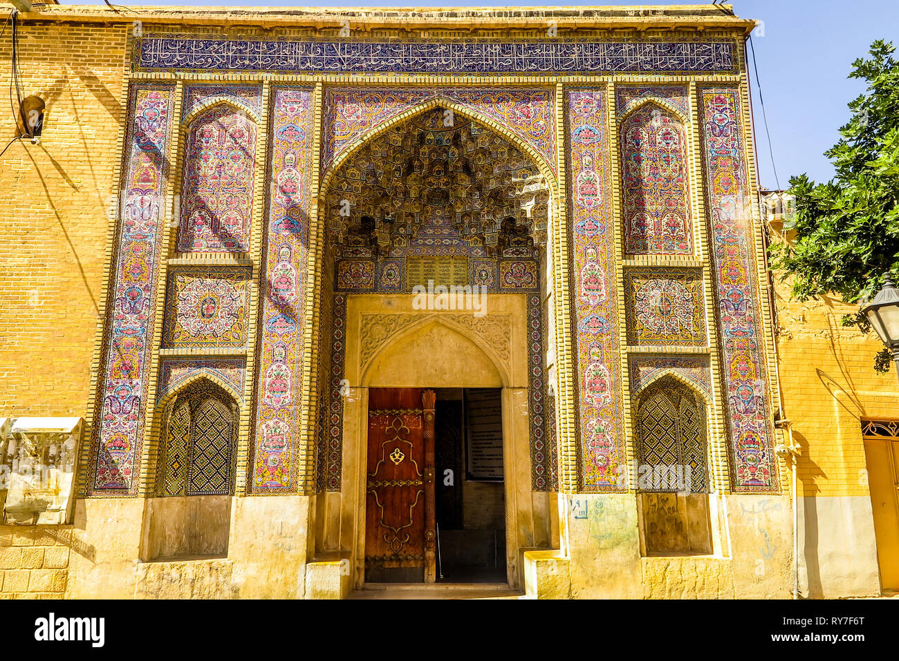 Nasir al mulk mosque entrance hi-res stock photography and images - Alamy