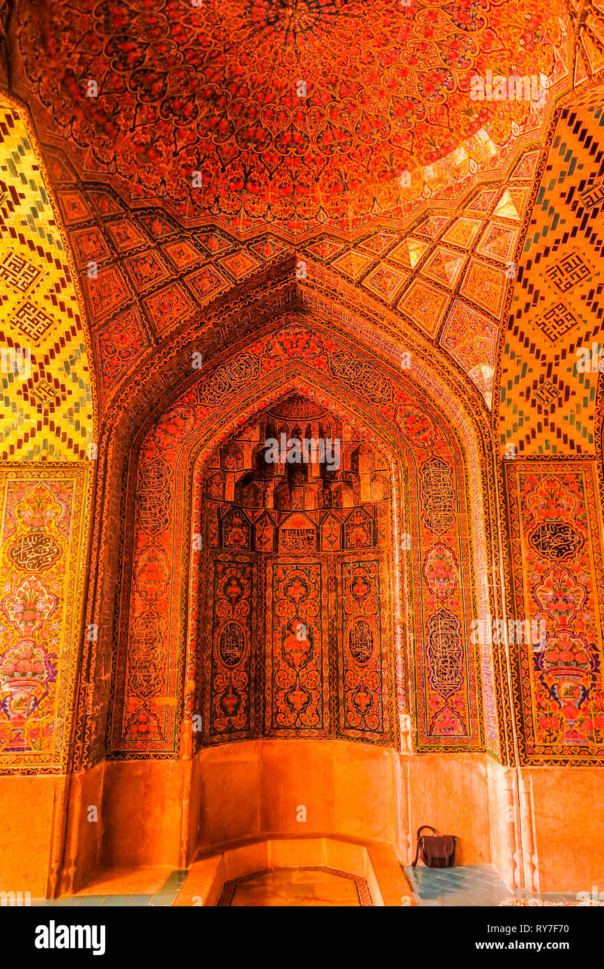 Nasir al mulk shiraz mihrab hi-res stock photography and images - Alamy