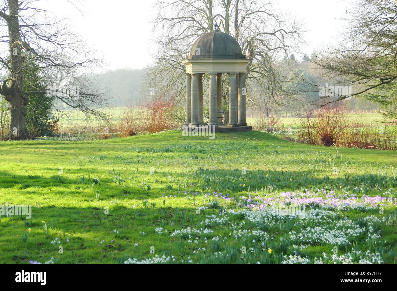 Temple of the Winds at Doddington Hall ,Lincolnshire in early spring ...