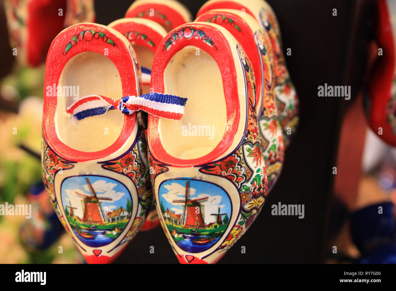 souvenirs and gifts from the Netherlands. Amsterdam shoes. clogs Stock ...