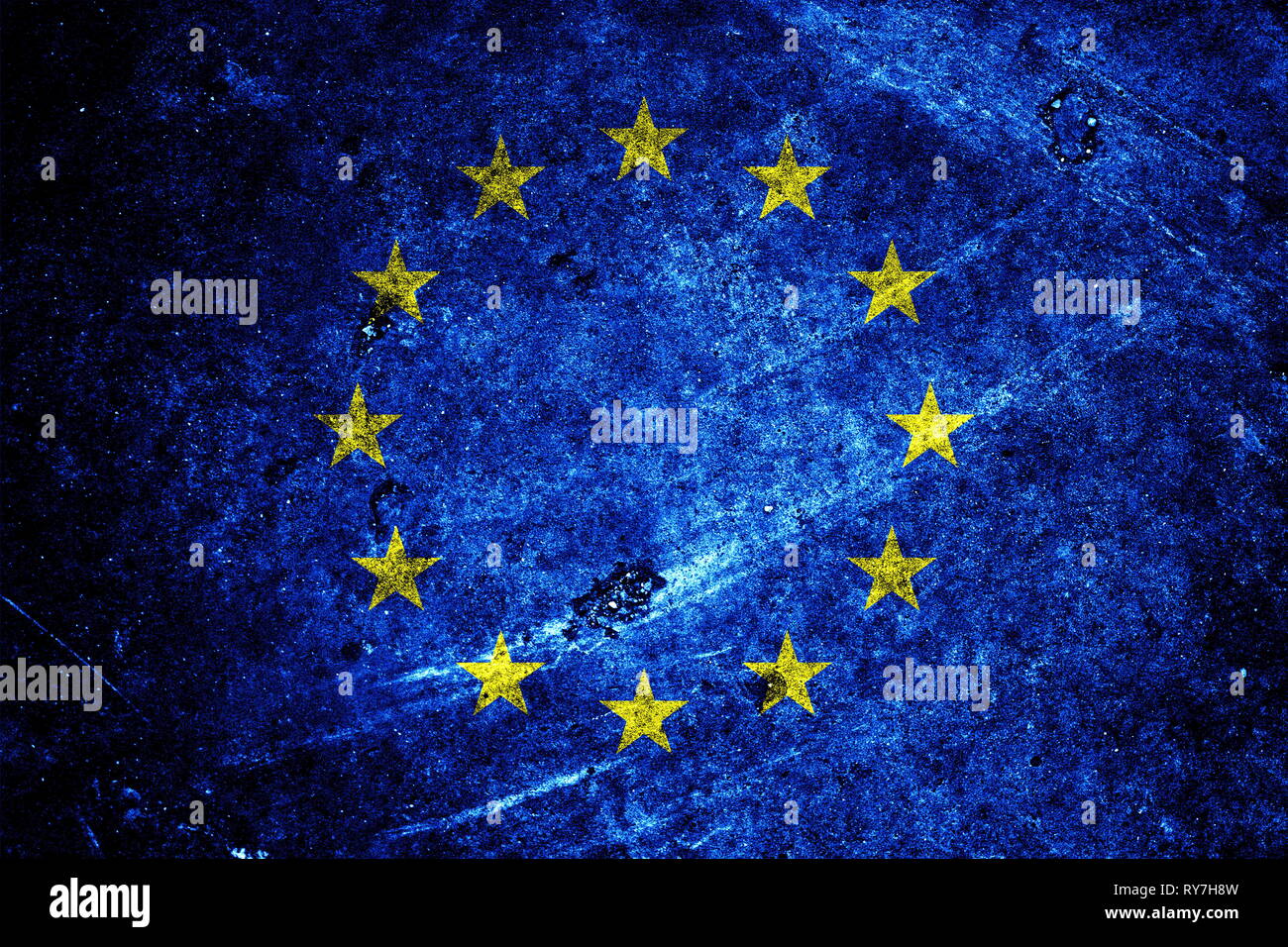 Eu Cracked Flag High Resolution Stock Photography and Images - Alamy