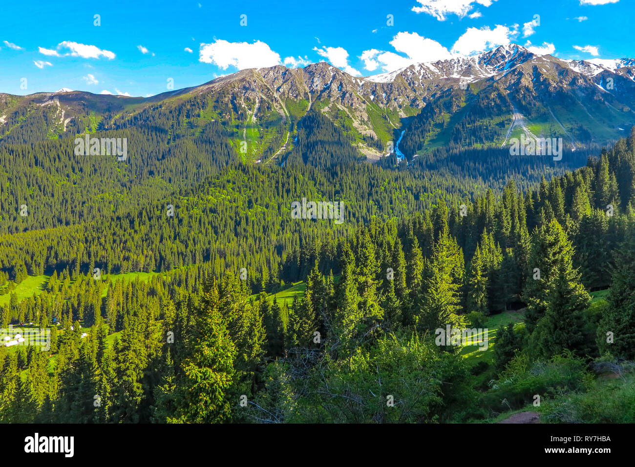Karakol Gorge Resort with Landscape Snow Capped Terskey Ala Too ...