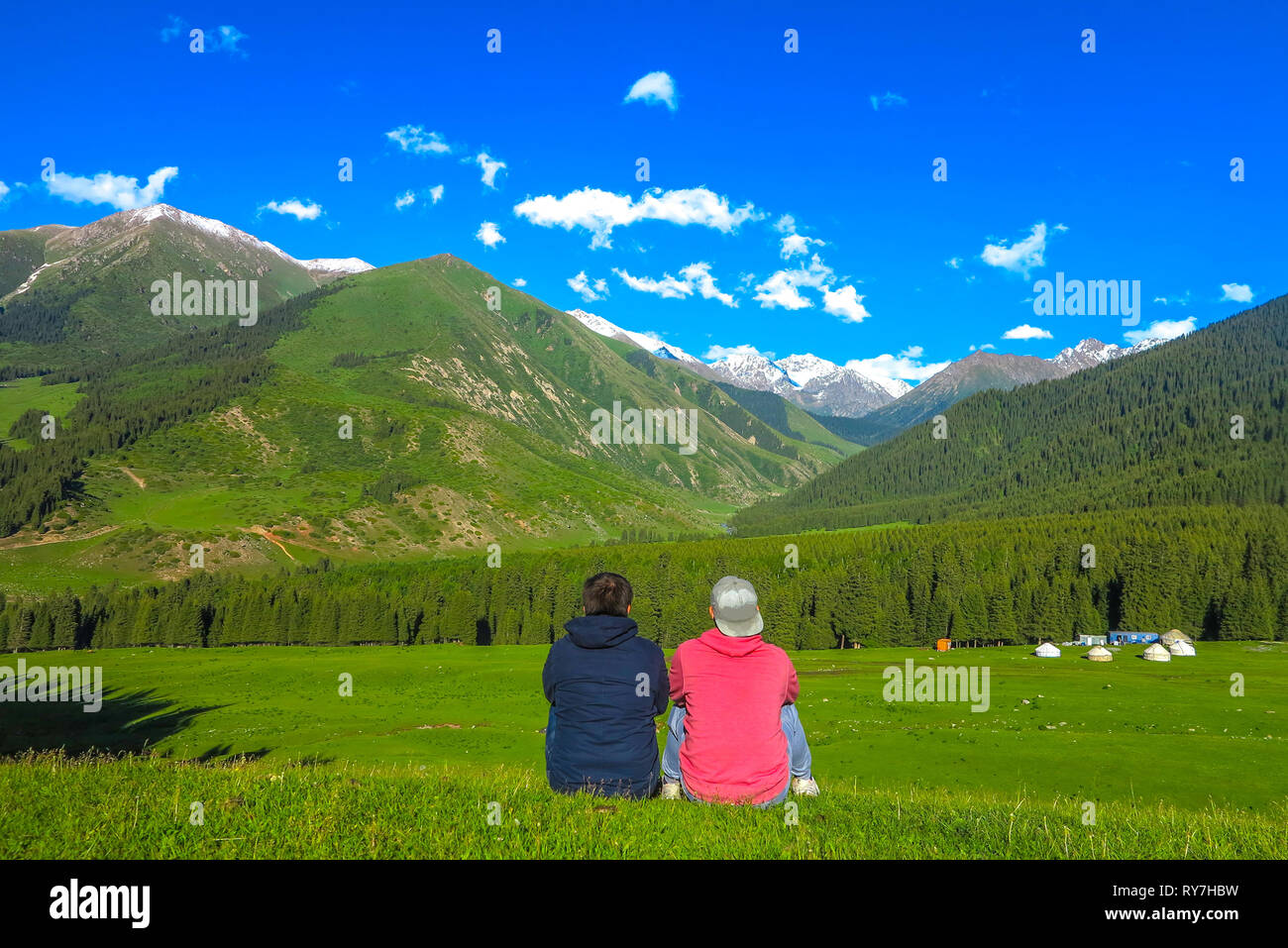 Karakol Gorge Resort with Landscape Snow Capped Terskey Ala Too ...