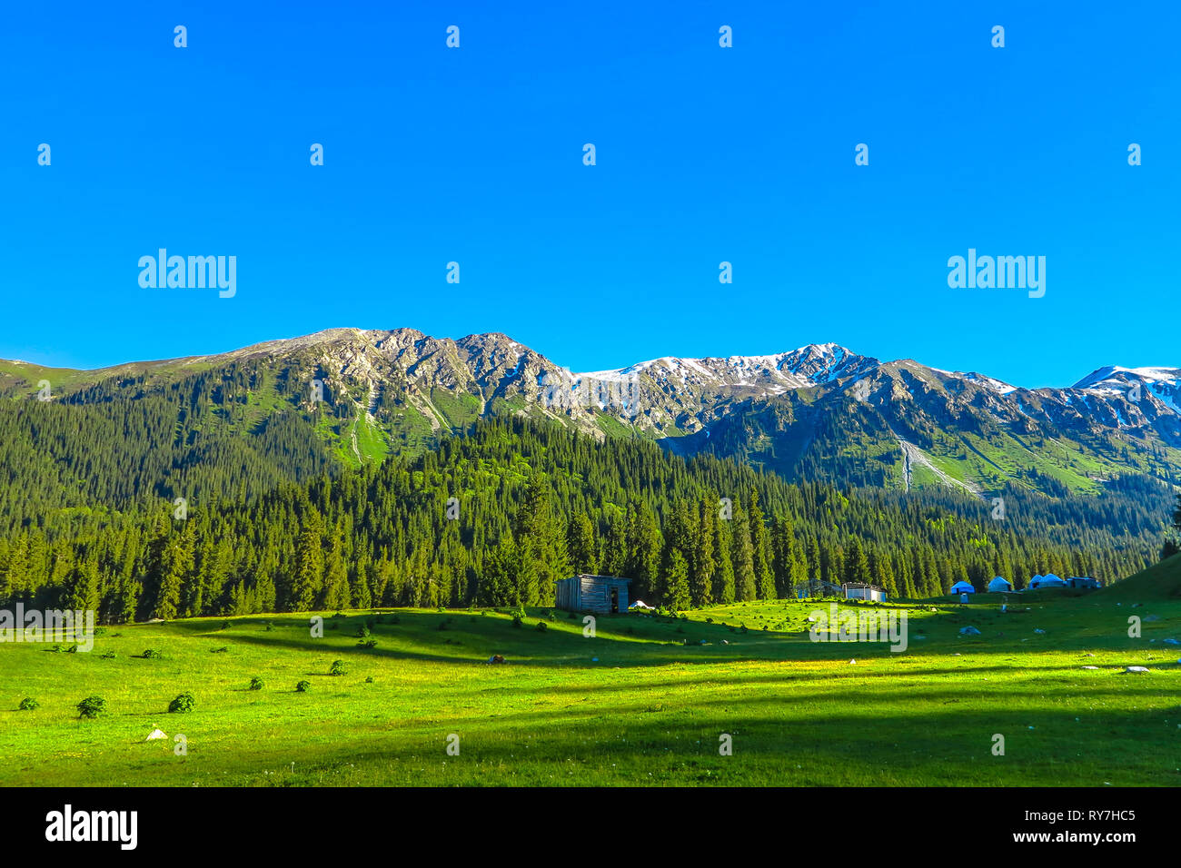 Karakol Gorge Resort with Landscape Snow Capped Terskey Ala Too ...