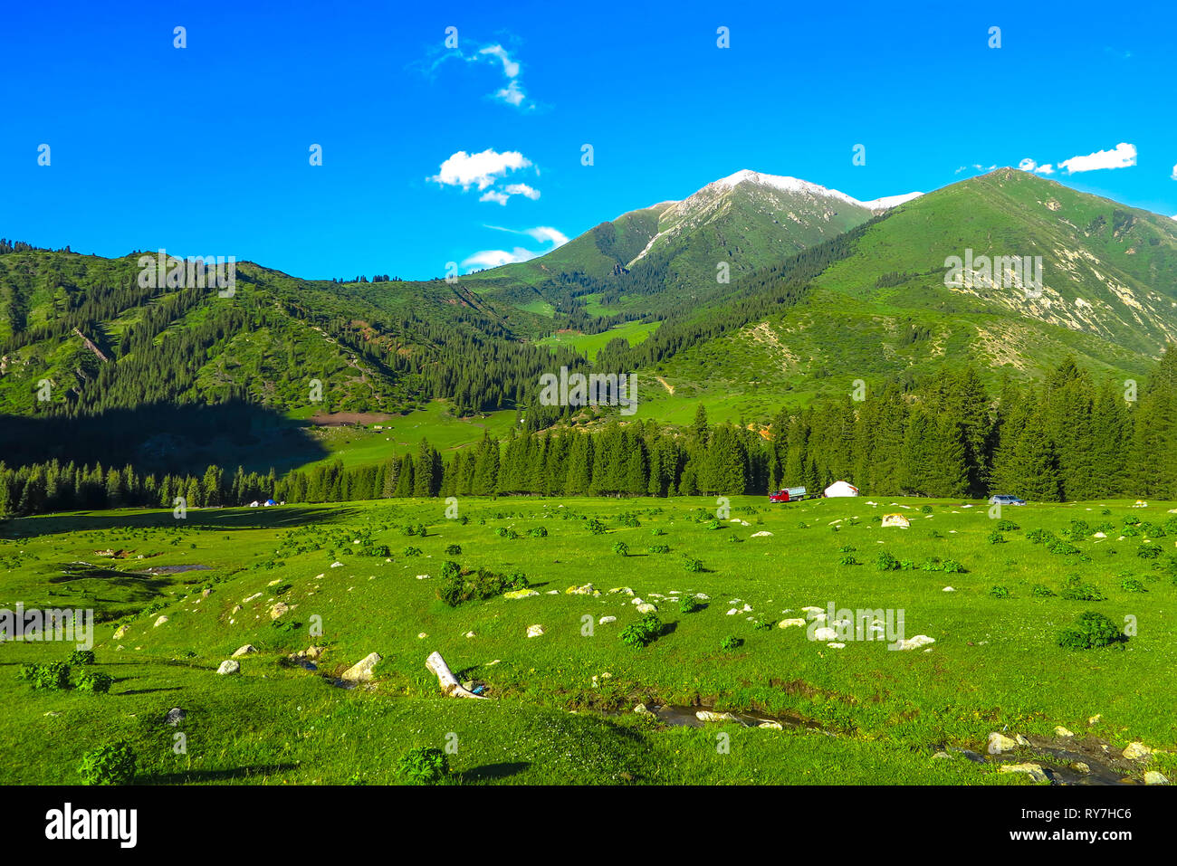 Karakol Gorge Resort with Landscape Snow Capped Terskey Ala Too ...