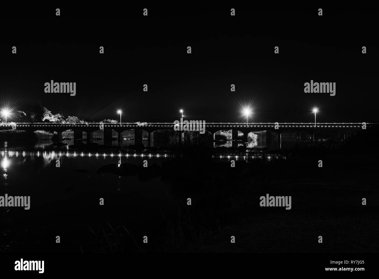 Orange river upington in northern Black and White Stock Photos & Images ...