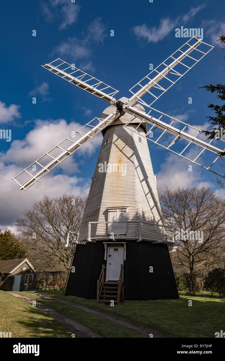 Grade II listed Smock Mill Stock Photo - Alamy