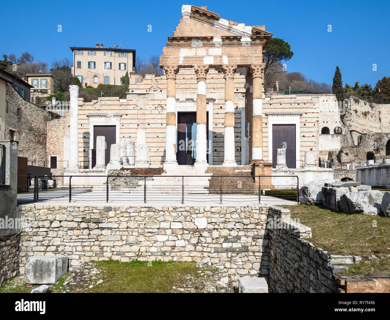 Travel to Italy - ancient roman monument Capitolium of Brixia (Temple ...
