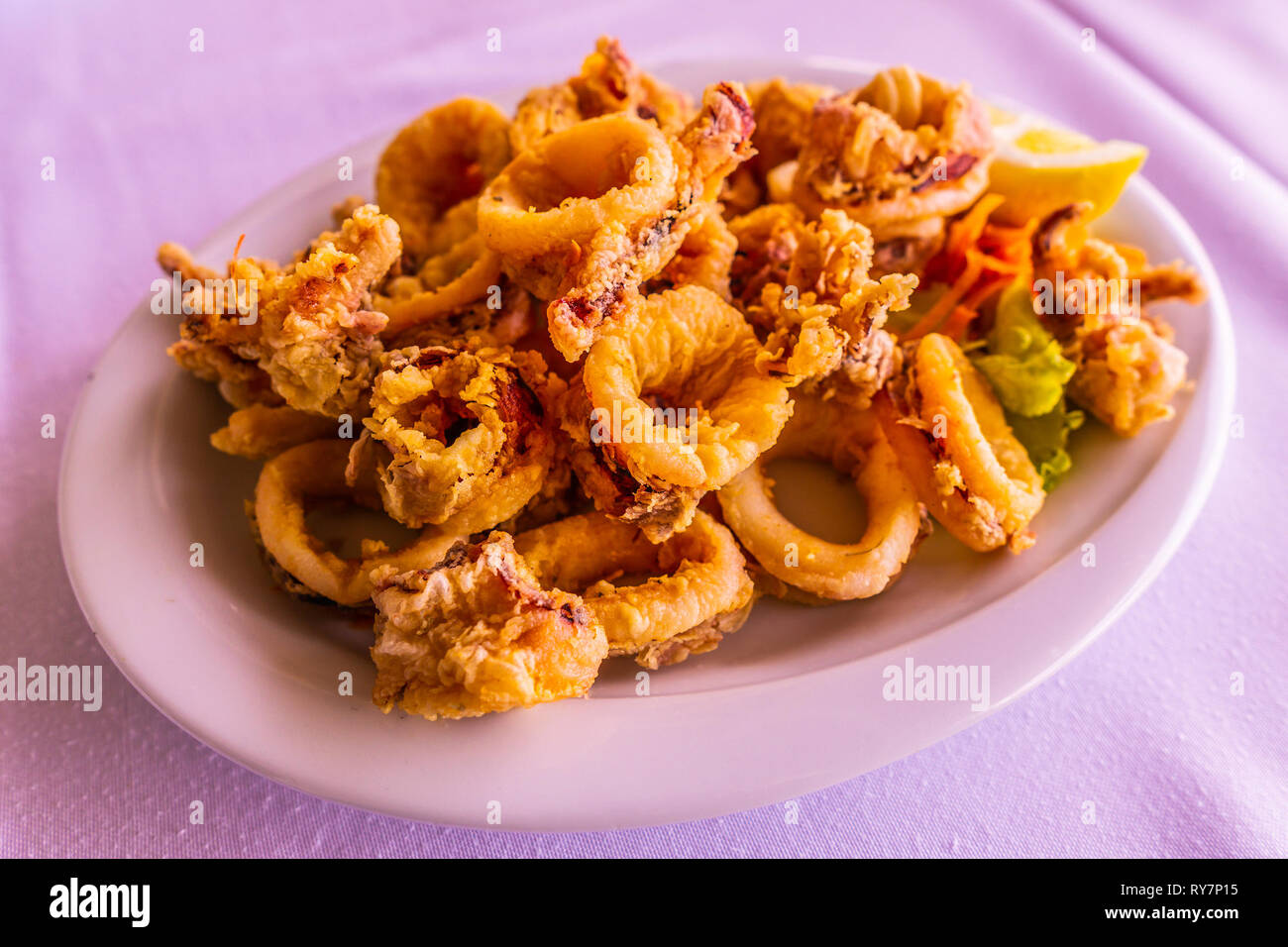 Fried squid greece hi-res stock photography and images - Alamy