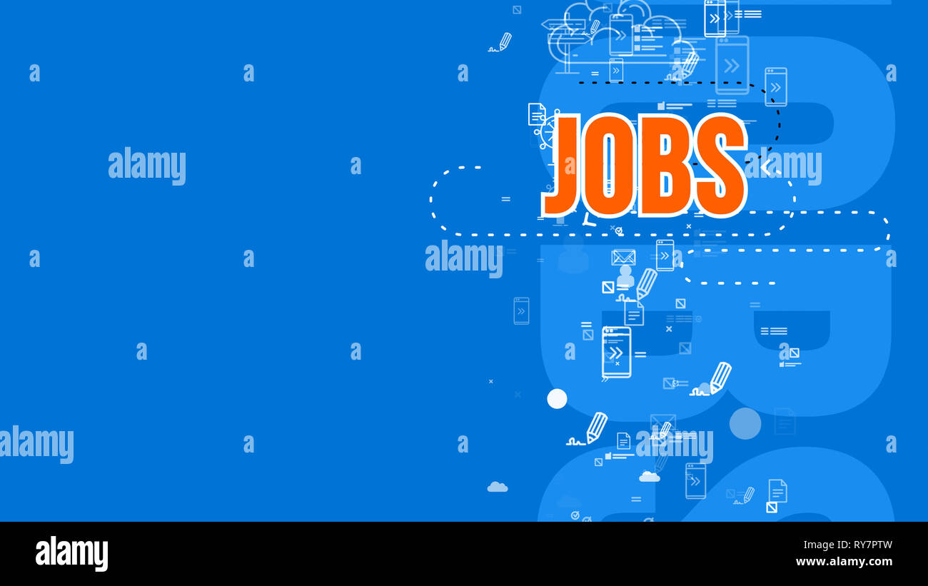 Amazing 3d illustration of a job design structure with different signs ...