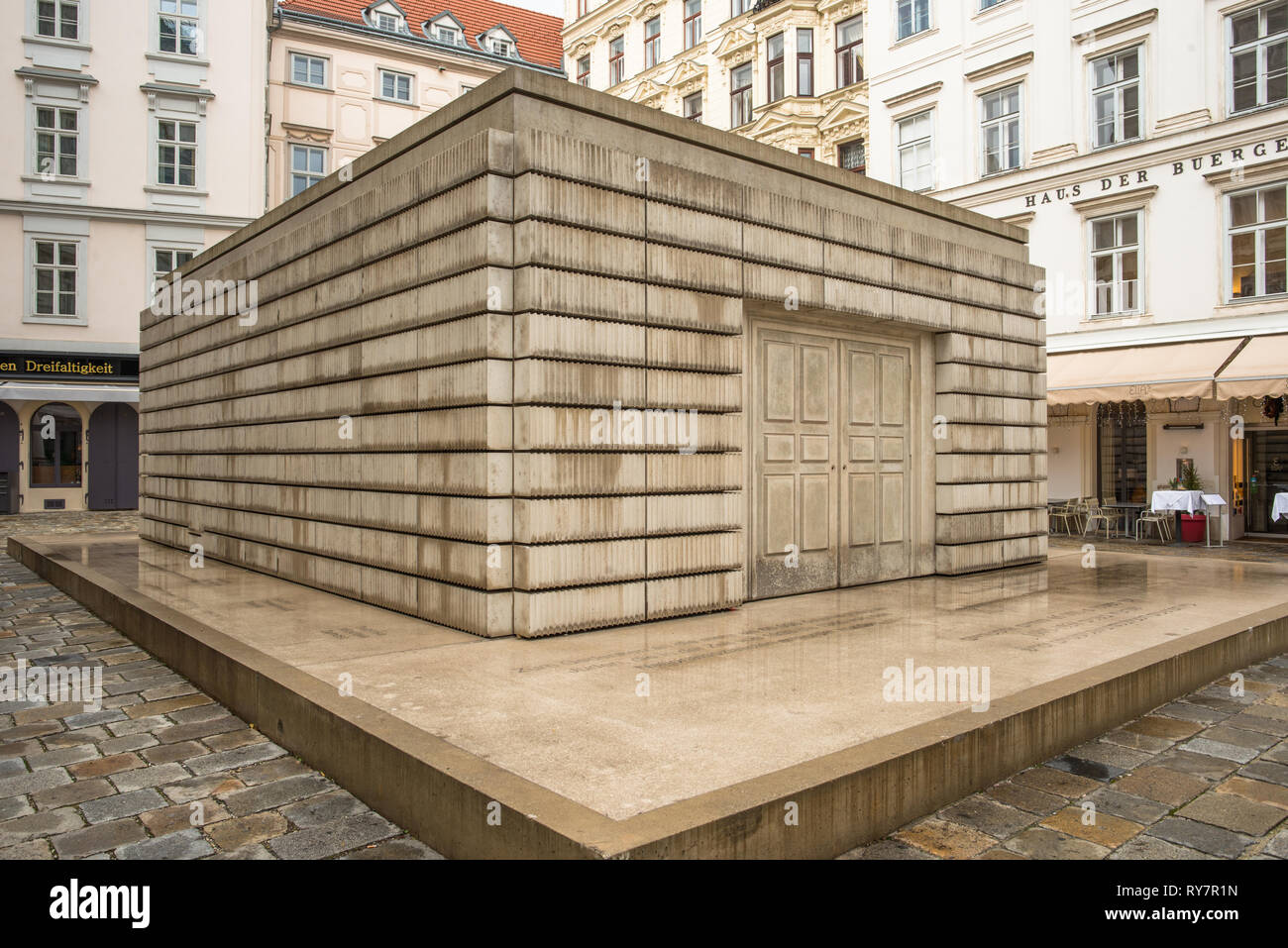 Judenplatz Holocaust Memorial, also known as The Nameless Library, in ...