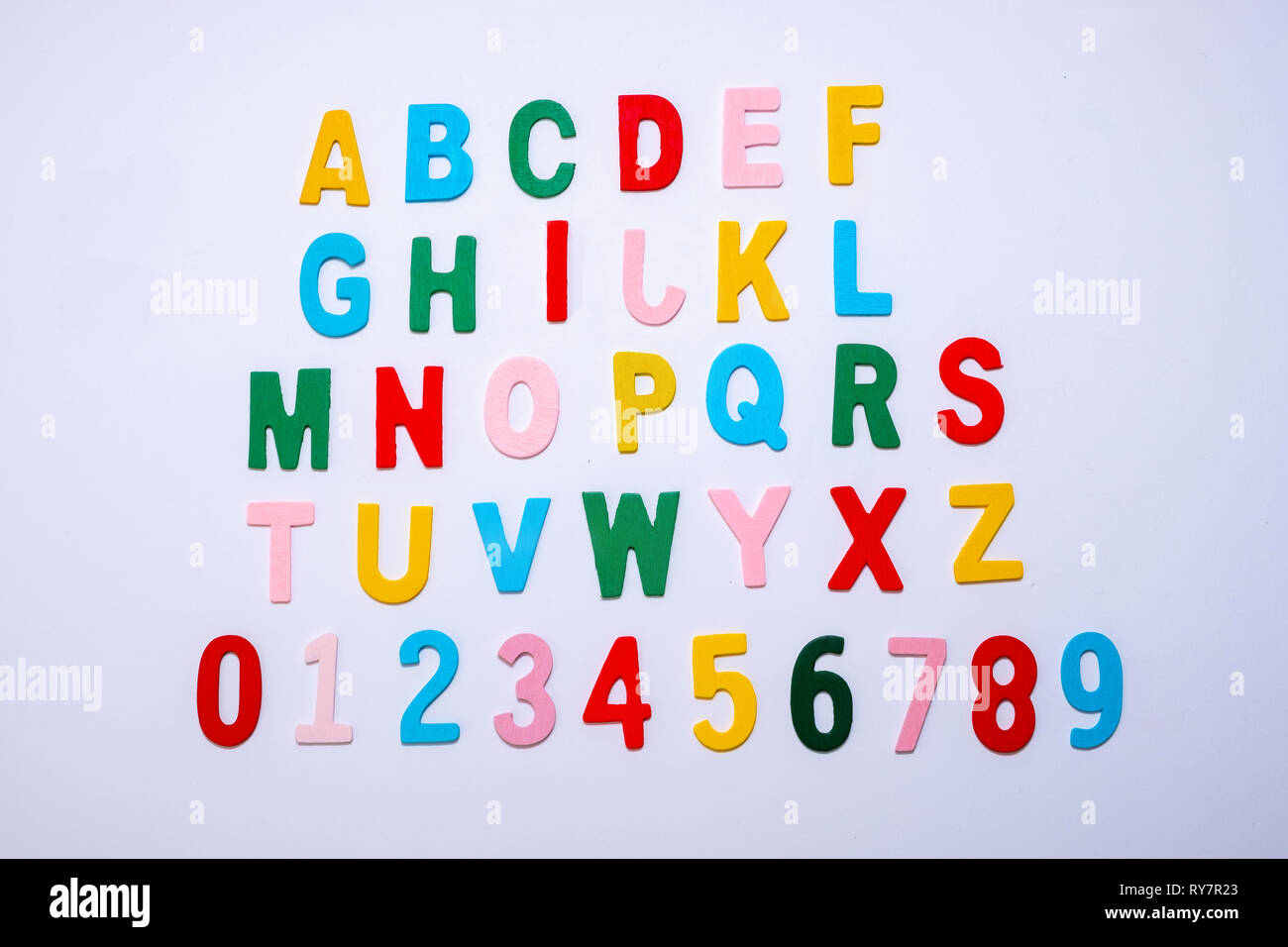 Detailed letters on a pure white background Stock Photo - Alamy