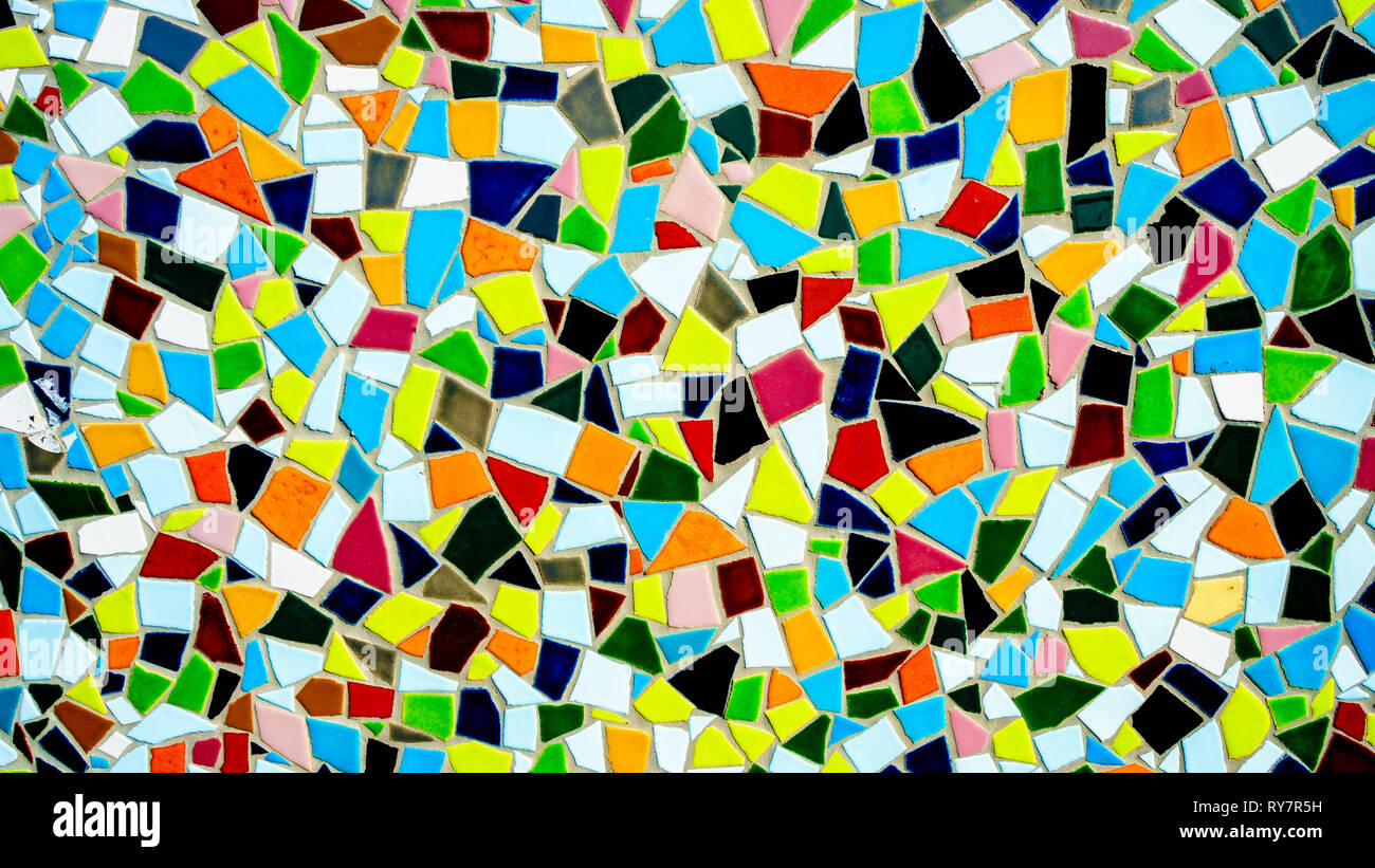 Colorful Mosaic. Ceramic tile texture Stock Photo - Alamy