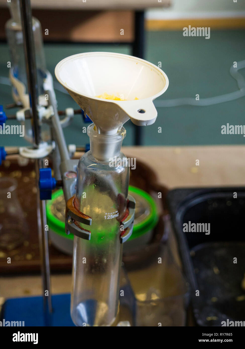 science glass bottle, Distilling plant for chemical analysis Stock ...