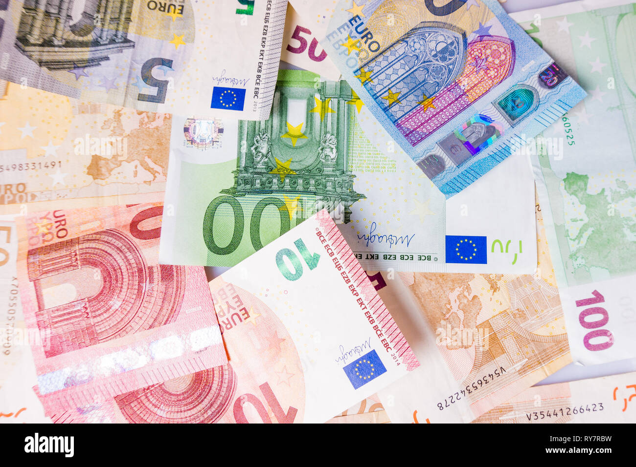 euro banknote as background Stock Photo - Alamy