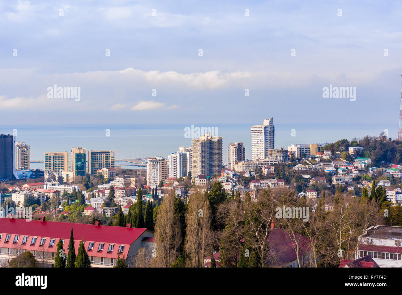 Panorama of the city of Sochi. Russia Stock Photo - Alamy