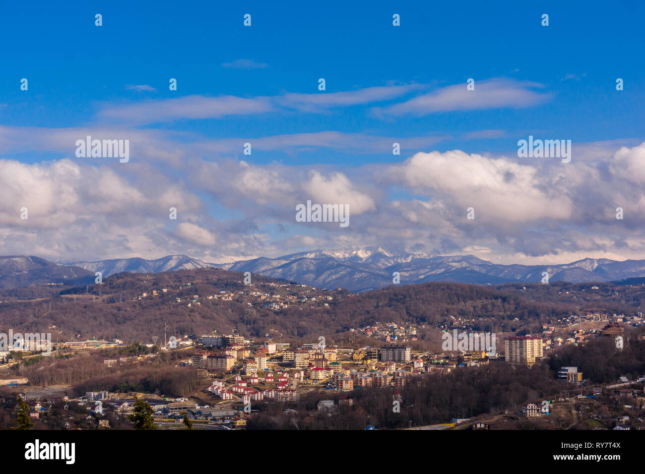 Panorama of the city of Sochi. Russia Stock Photo - Alamy