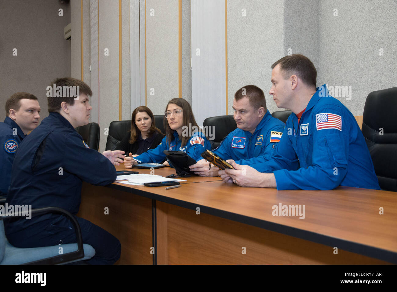 International Space Station Expedition 59 prime crew members Christina ...