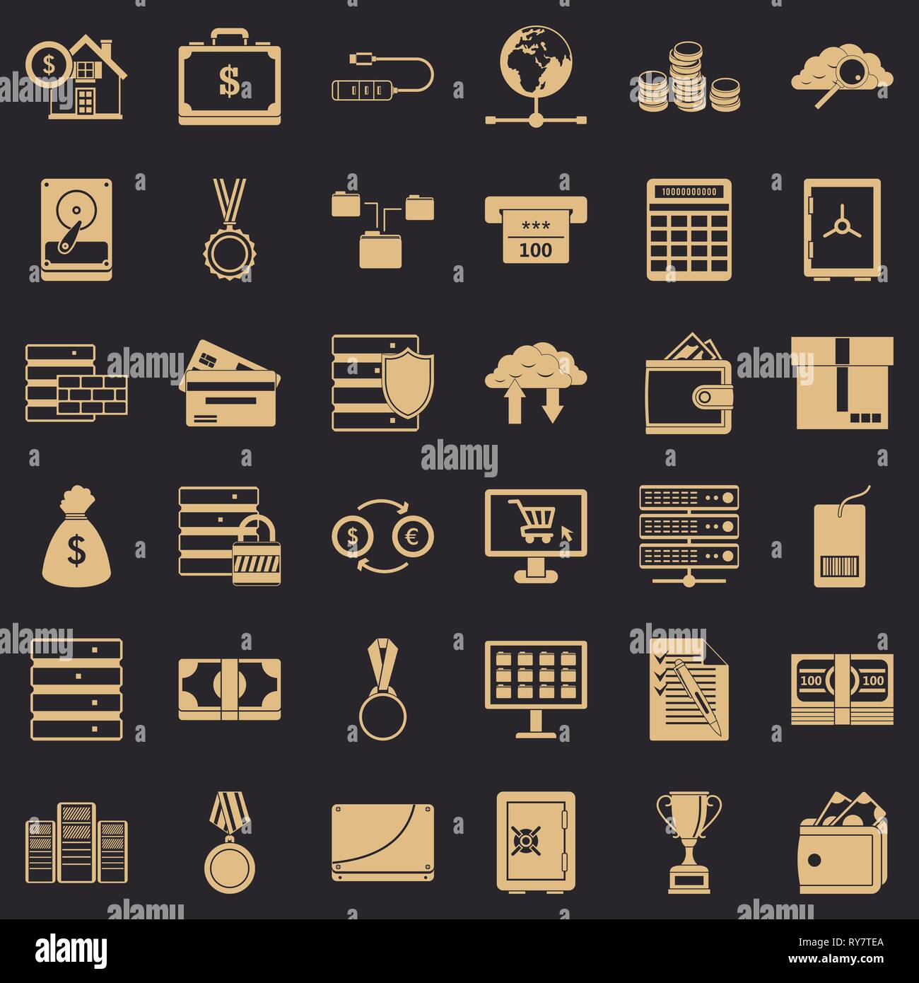 Business target icons set, simple style Stock Vector Image & Art - Alamy