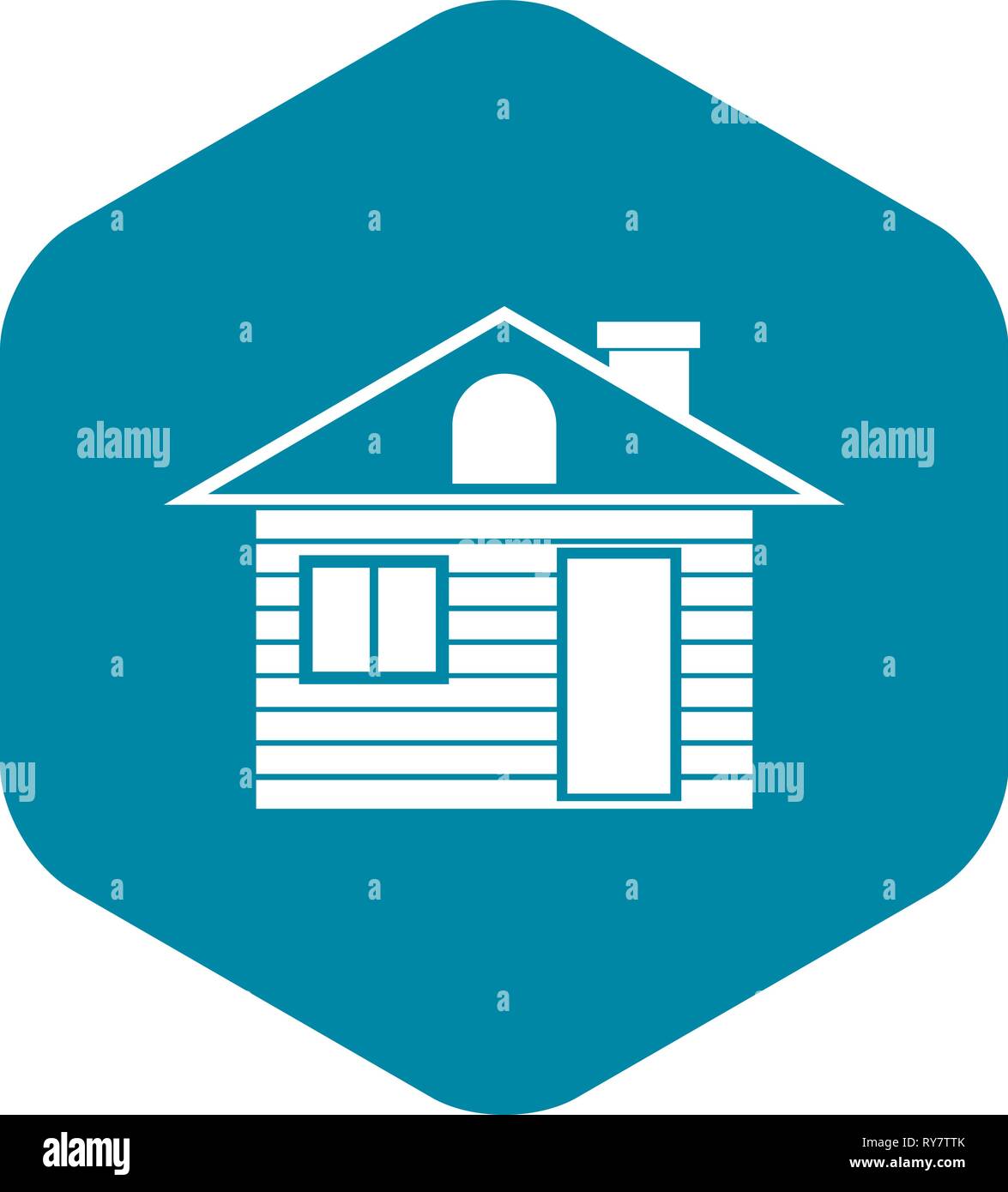 Wooden log house icon, simple style Stock Vector Image & Art - Alamy