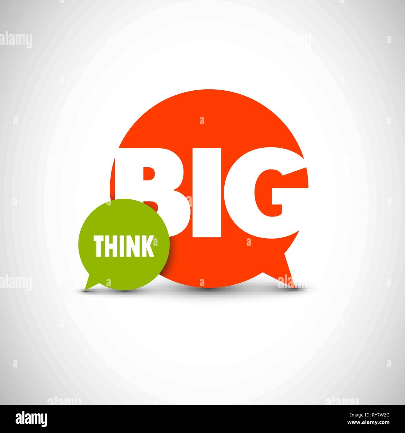 Minimalistic text lettering of an inspirational saying Think big Stock ...