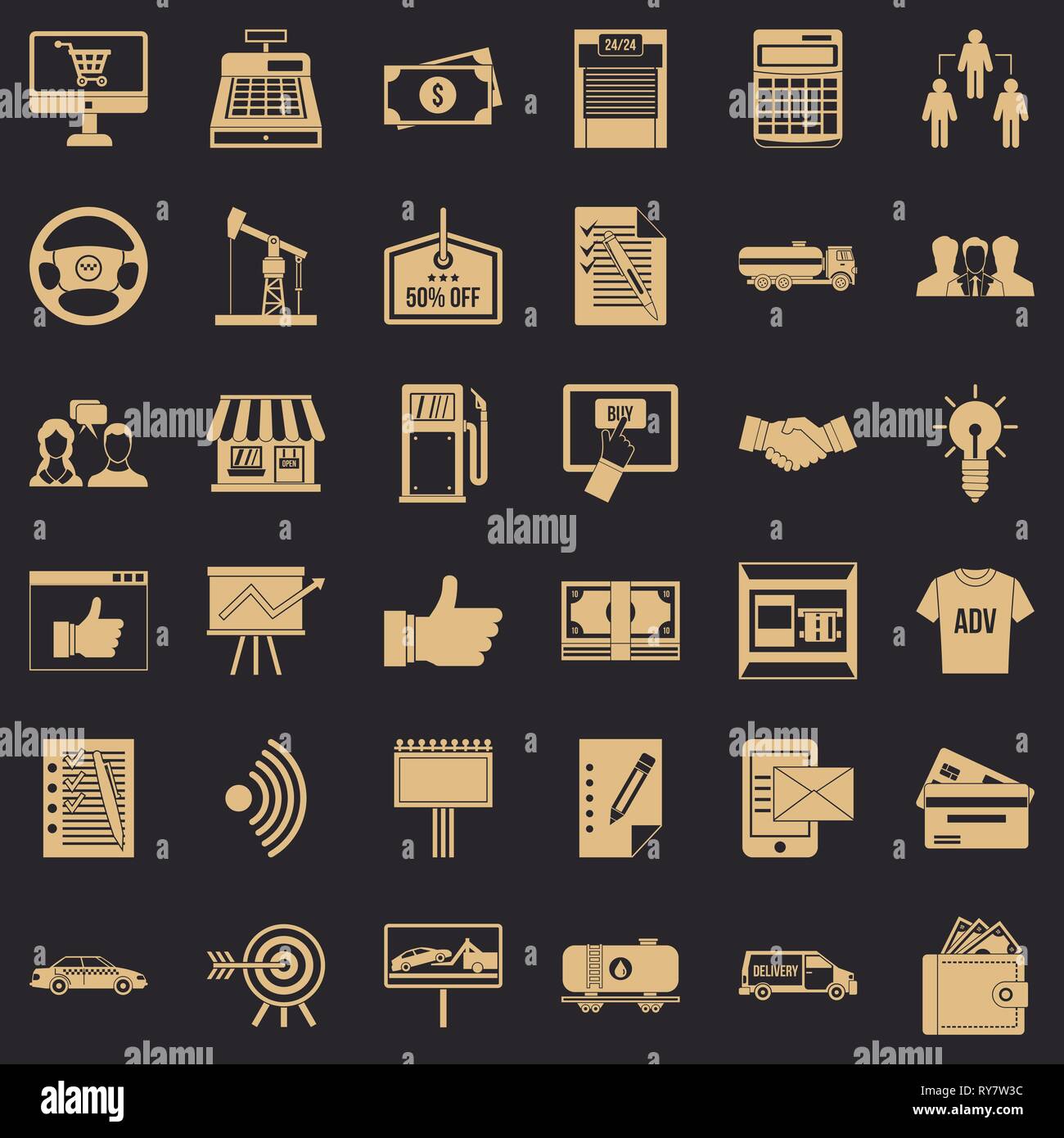 Business company icons set, simple style Stock Vector Image & Art - Alamy