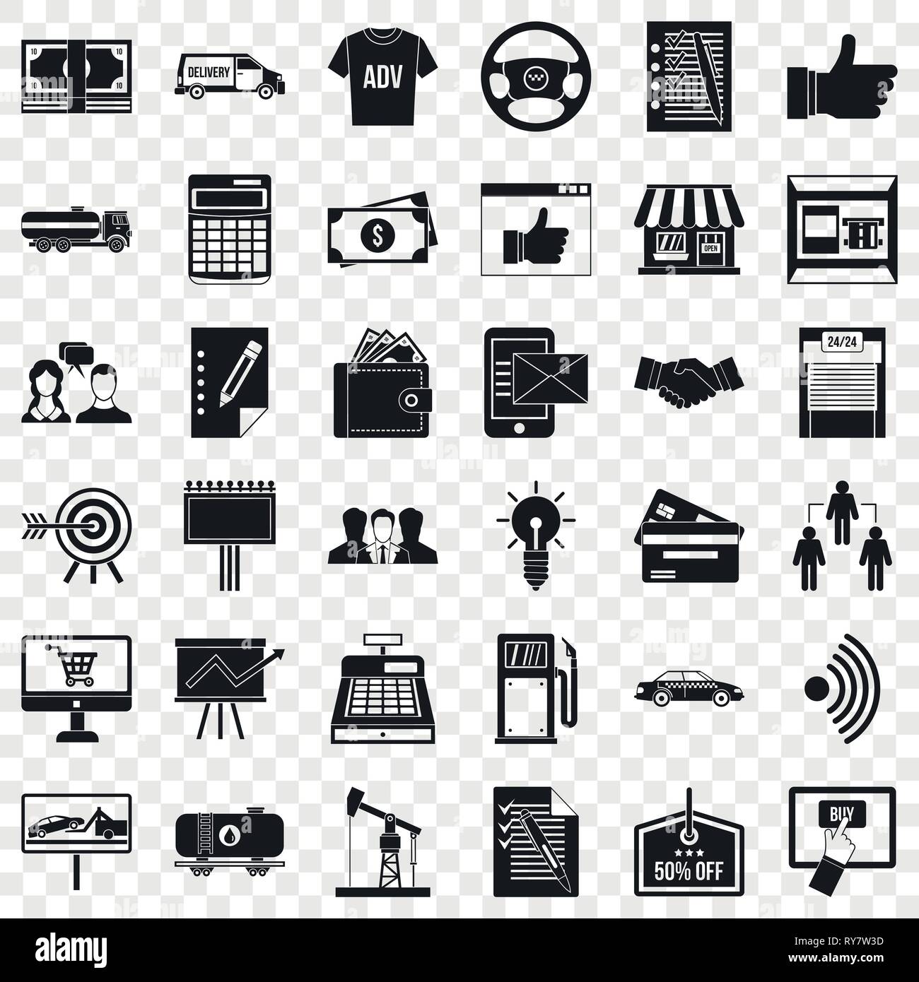 Business contract icons set, simple style Stock Vector Image & Art - Alamy
