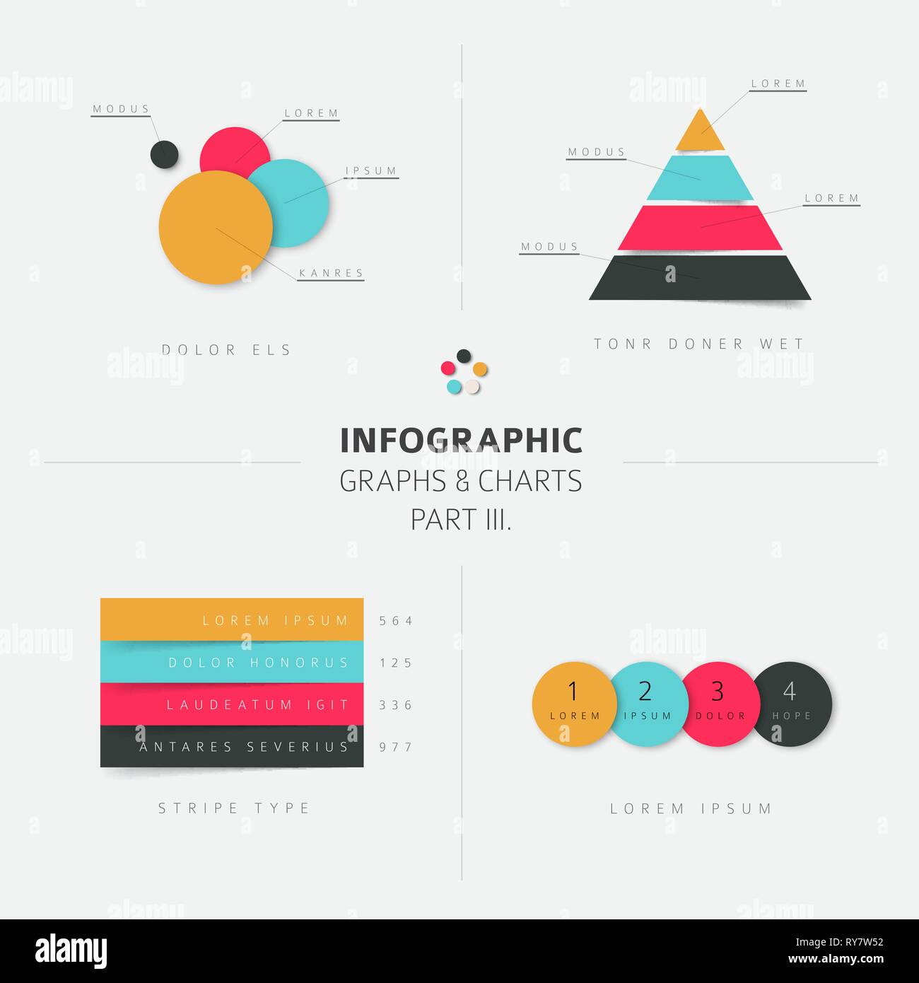 Set of vector flat design infographics statistics charts and graphs ...