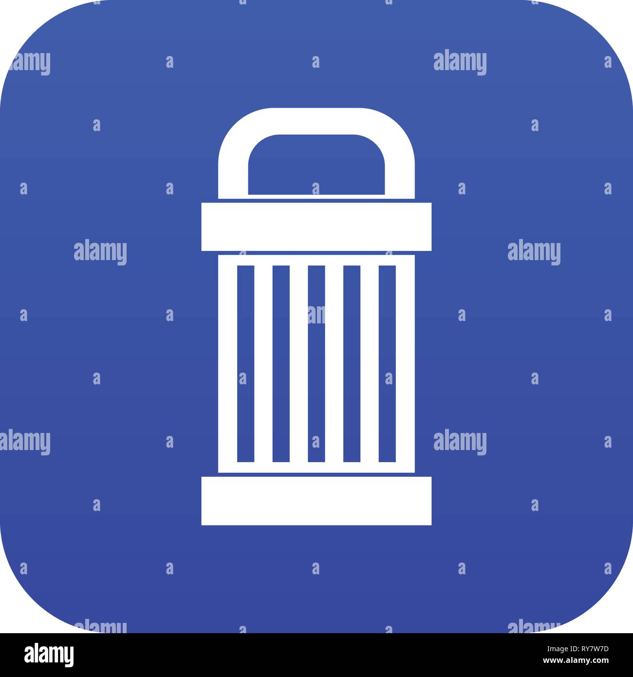 Trash icon digital blue Stock Vector Image & Art - Alamy