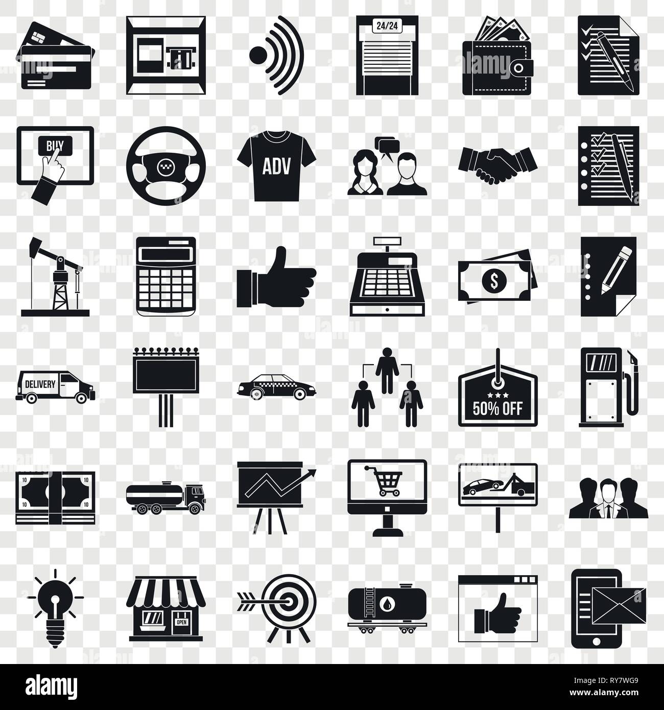 Business company icons set, simple style Stock Vector Image & Art - Alamy