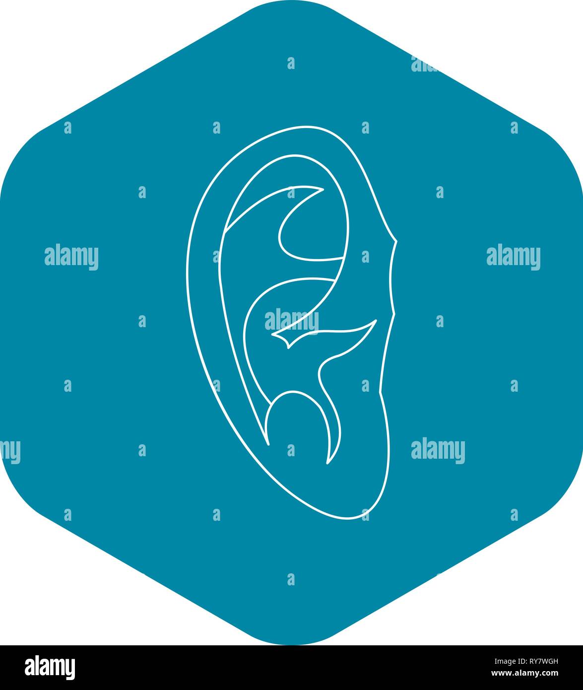 Ear icon, outline style Stock Vector Image & Art - Alamy
