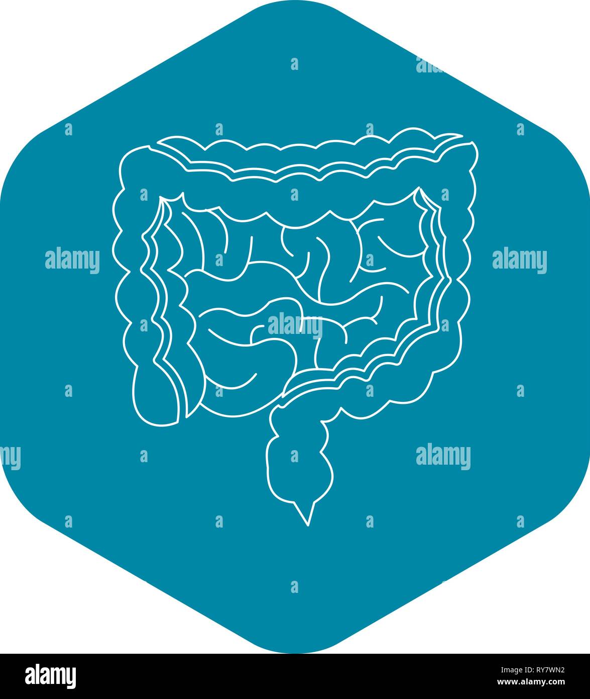 Intestines icon, outline style Stock Vector Image & Art - Alamy