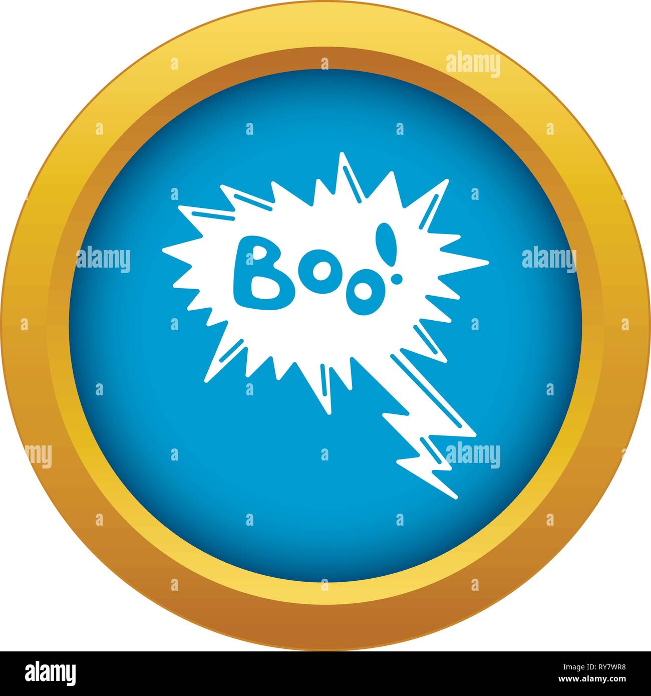 Boo speech bubble icon blue vector isolated Stock Vector Image & Art ...