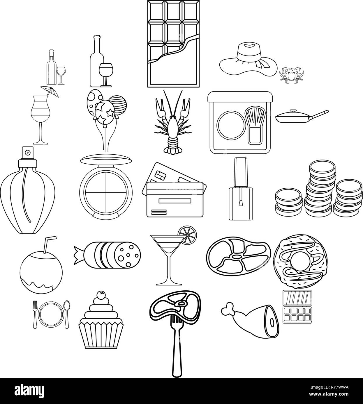 Dance ball icons set, outline style Stock Vector Image & Art - Alamy