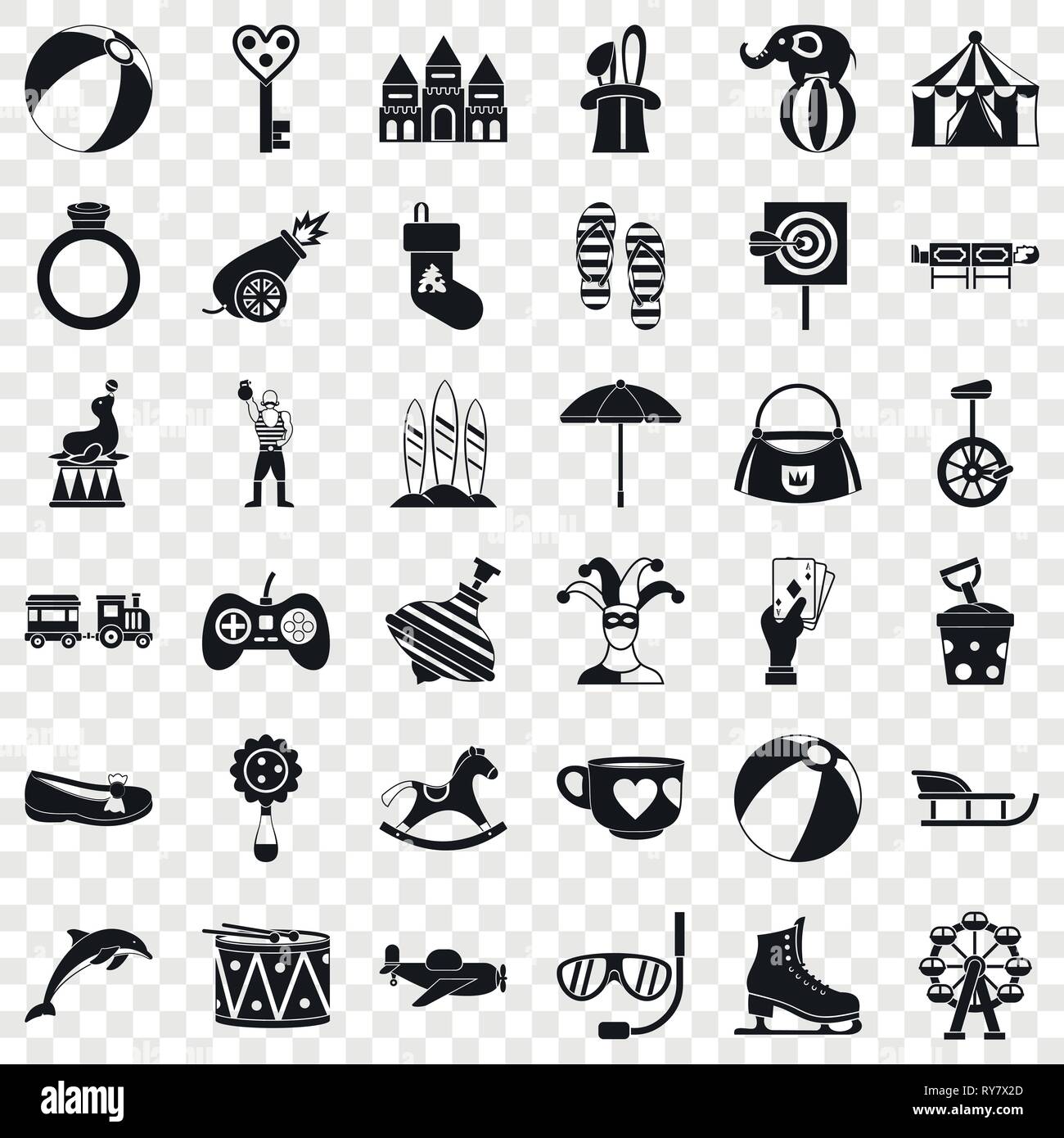 Circus icons set, simple style Stock Vector Image & Art - Alamy