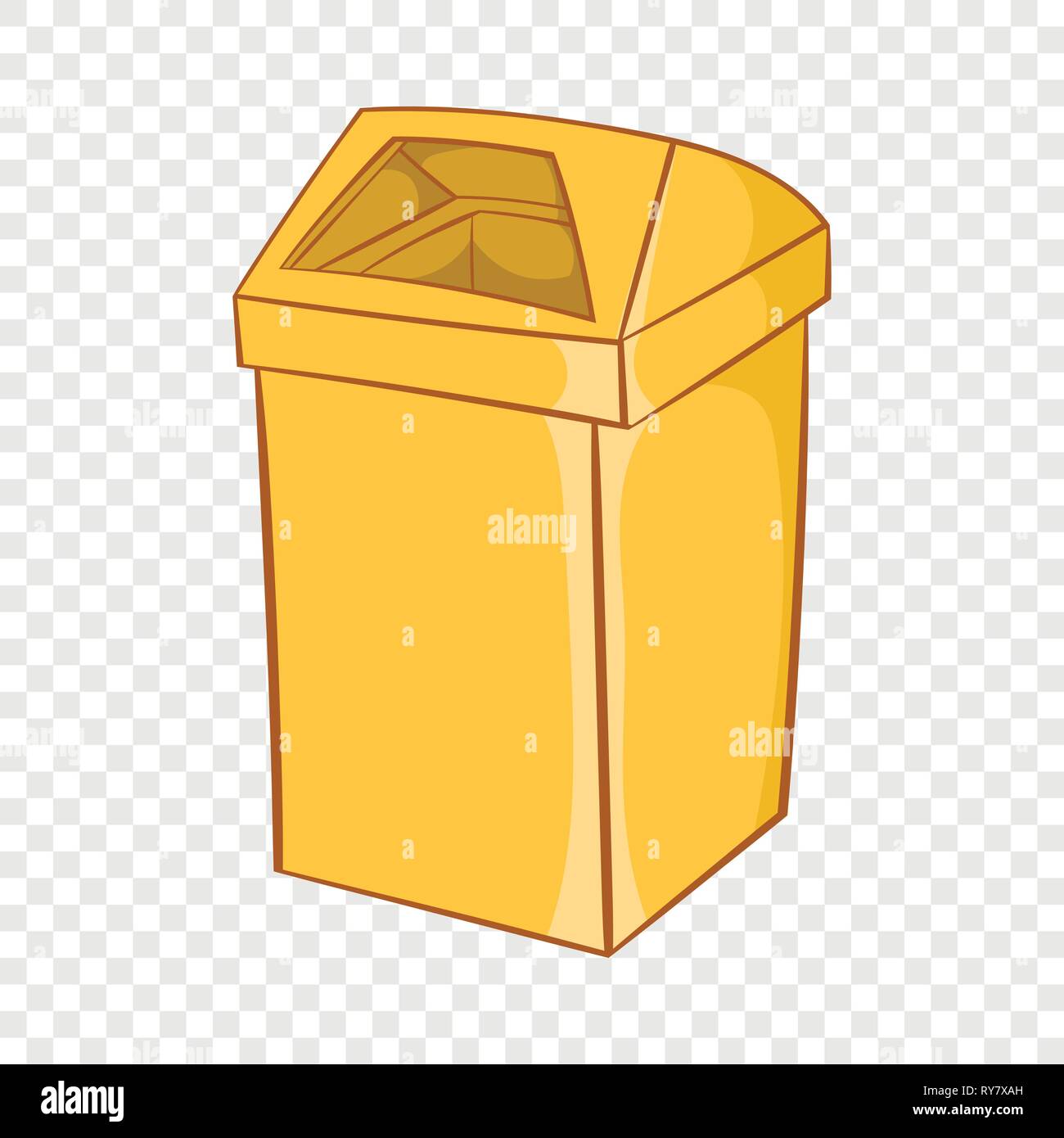 Yellow trash icon, cartoon style Stock Vector Image & Art - Alamy