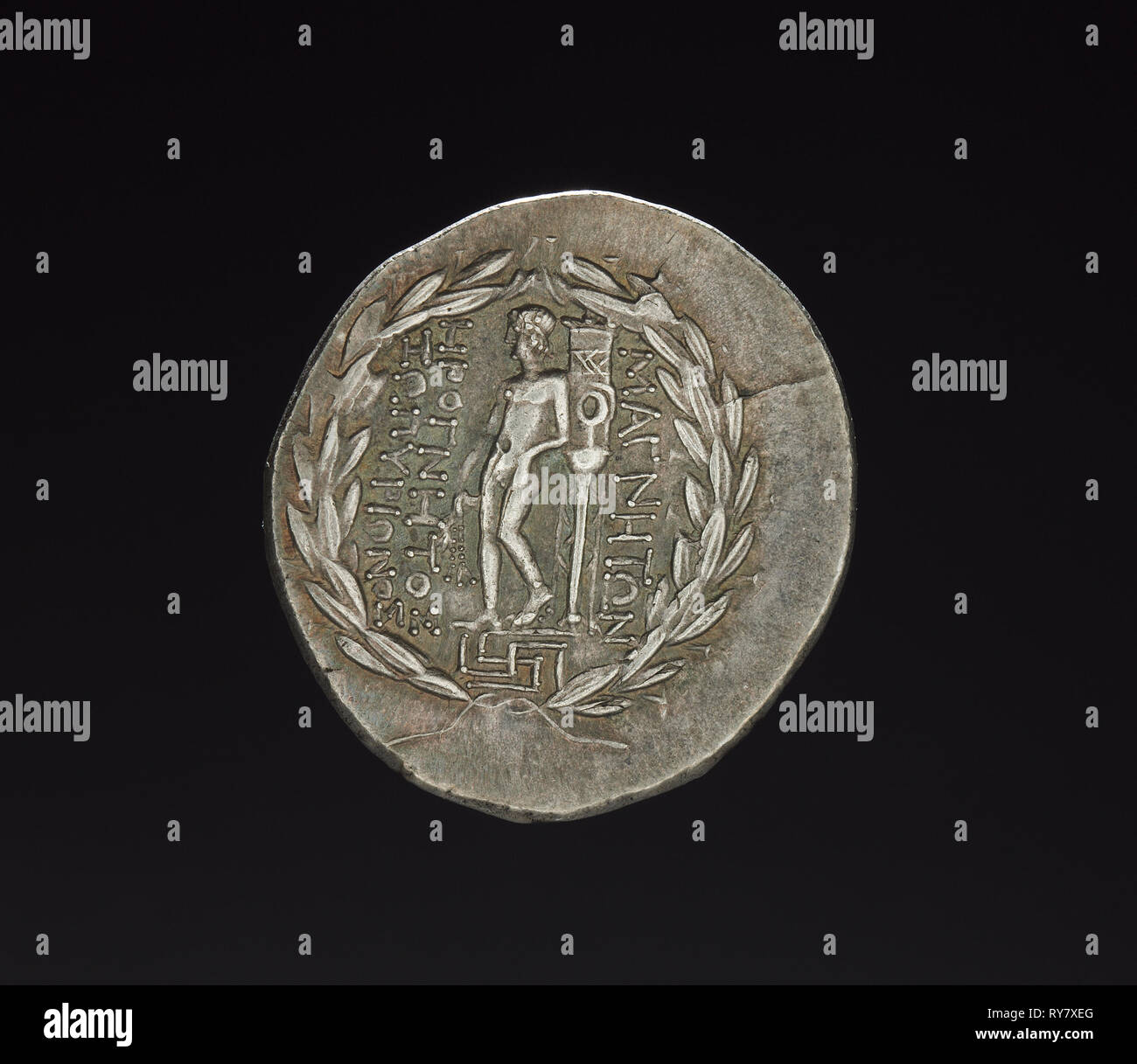 Indo-Greek Coin, 200-1. Afghanistan, Bactria, c. 2nd-1st century BC ...