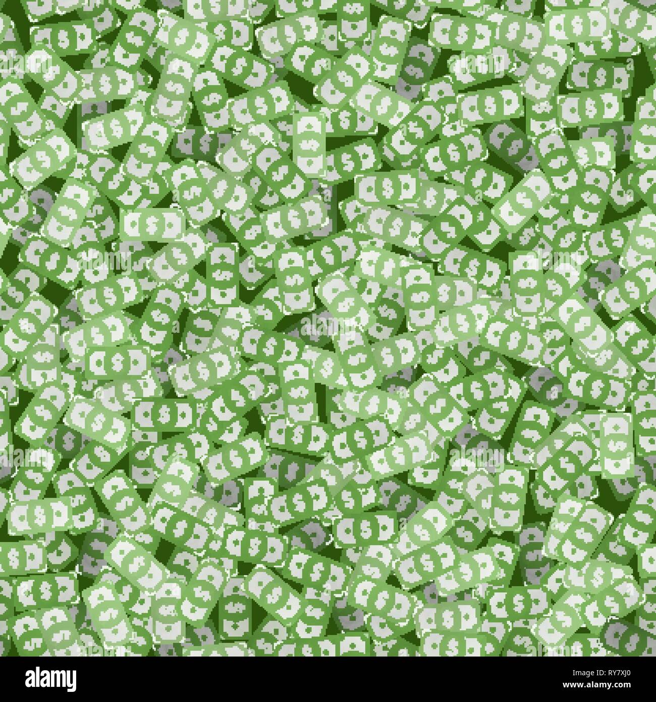 Dollar seamless pattern background. Vector illustration money. Currency ...