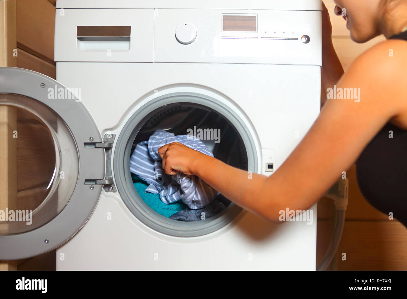Cropped shot young woman washing hi-res stock photography and images ...